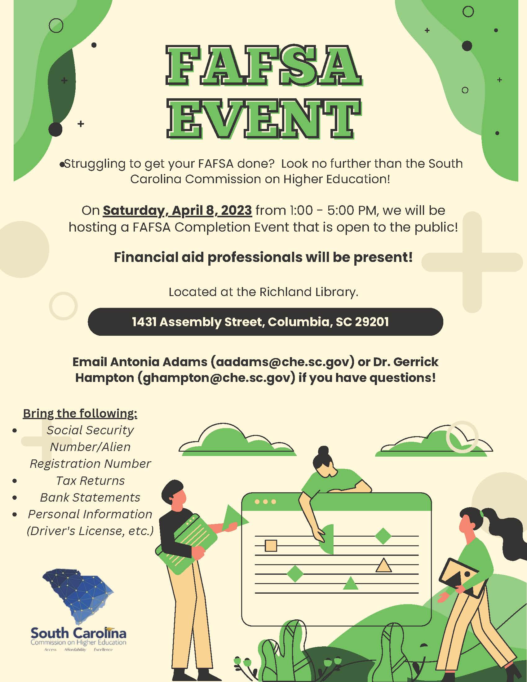 Che To Host Fafsa Completion Event April 8 In Columbia Che